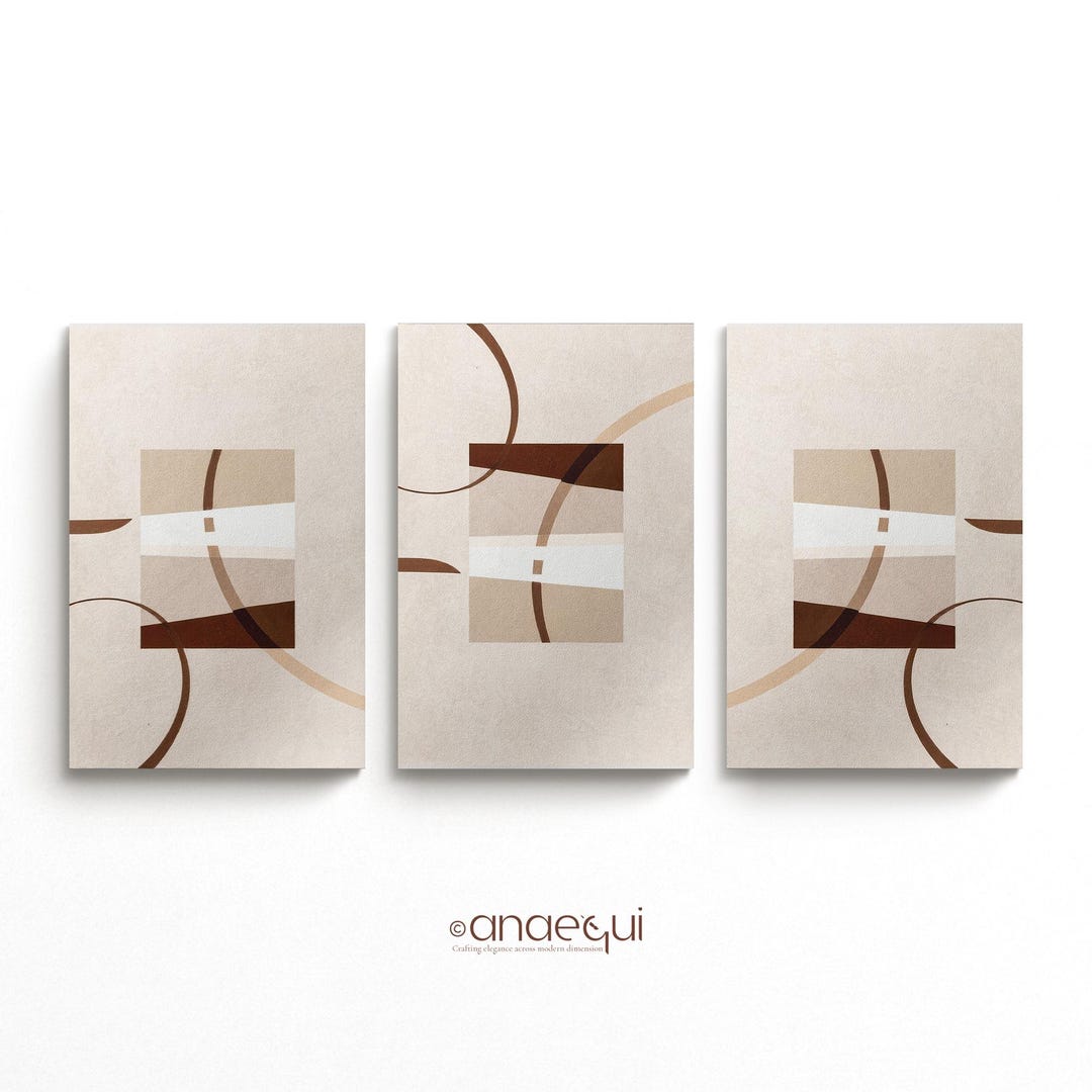 Tryptych Neutral Japandi Wall Art Prints - Set of 3 Scandinavian Poster ...