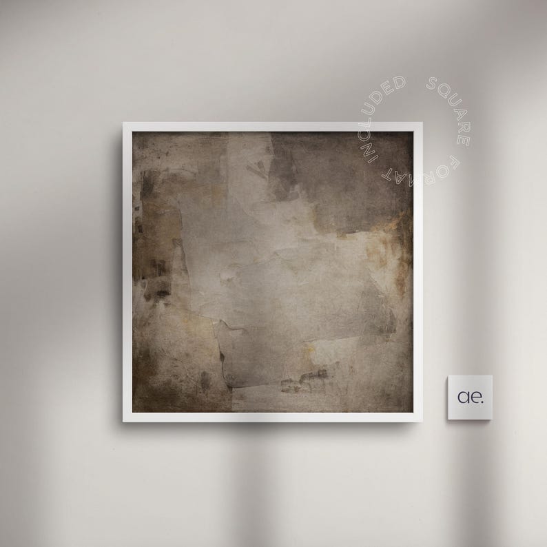 Earthy Abstract Wabi Sabi Art Print, Beige Taupe Brown (digital ...
