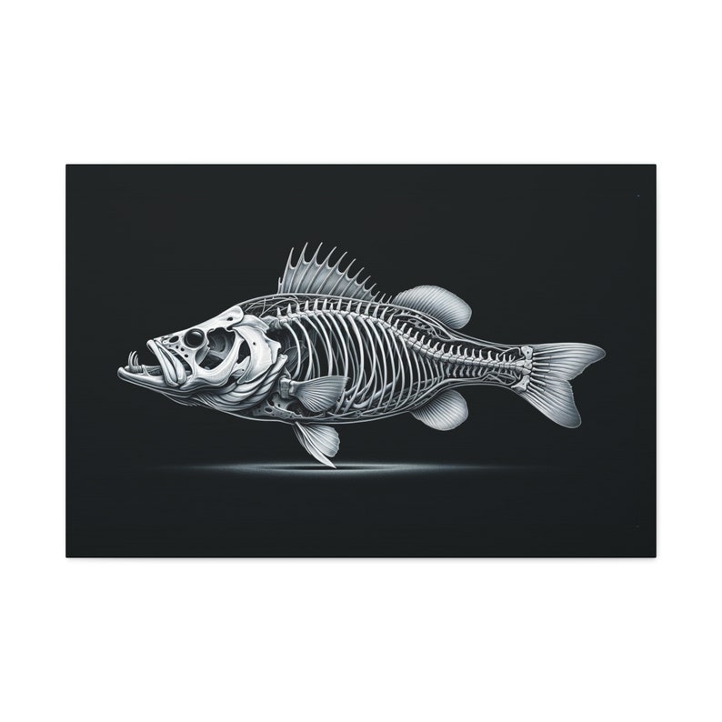 Fantasy Largemouth Bass Skeleton Canvas With Gallery Wraps - Etsy