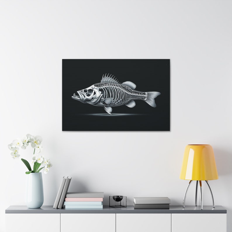 Fantasy Largemouth Bass Skeleton Canvas With Gallery Wraps - Etsy