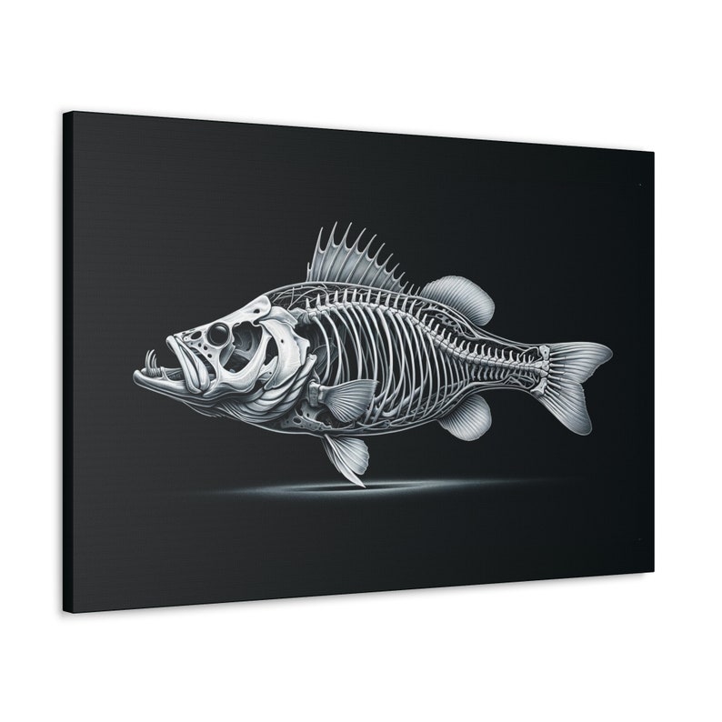 Fantasy Largemouth Bass Skeleton Canvas With Gallery Wraps - Etsy