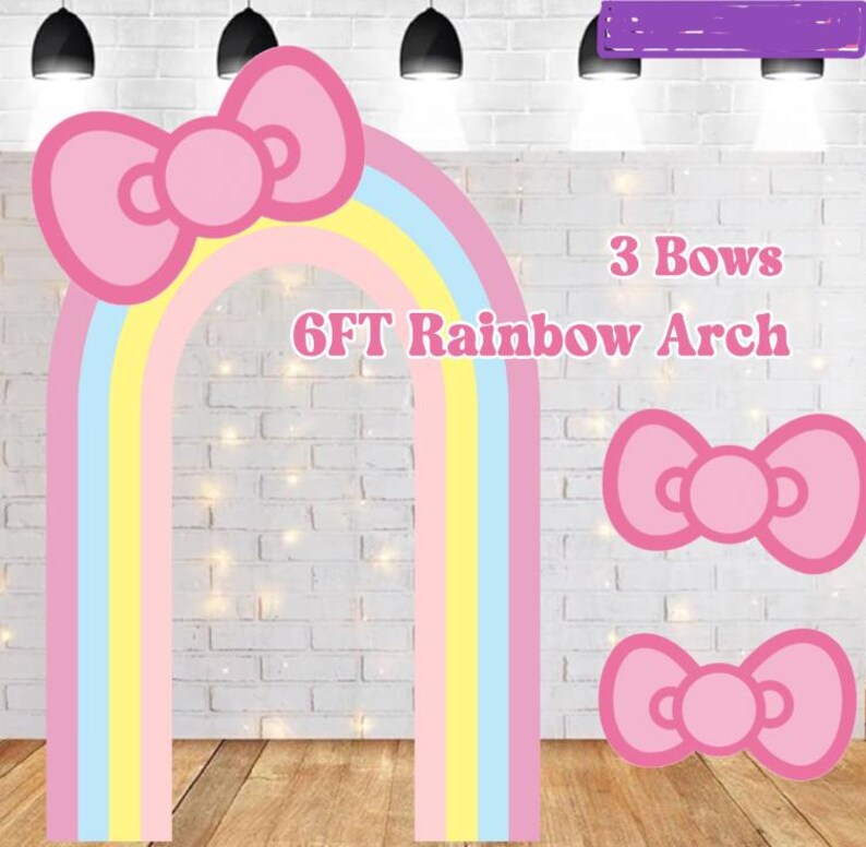 6FT Panel & Three Bows; Yard Cared, Yard Signs, Party Decor, Party ...