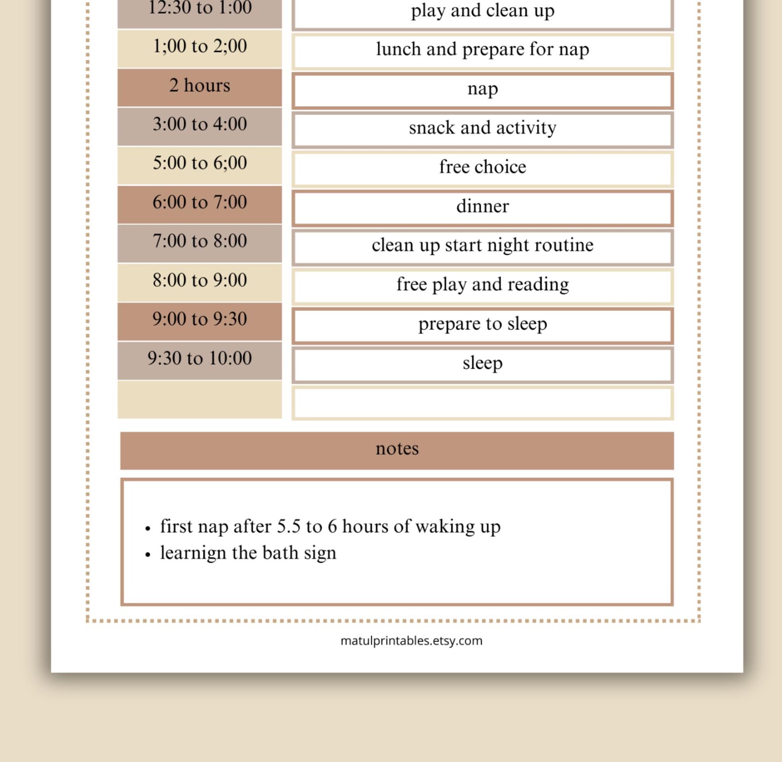 Personalize Child Daily Routine Template Homeschool Schedule for Mom ...