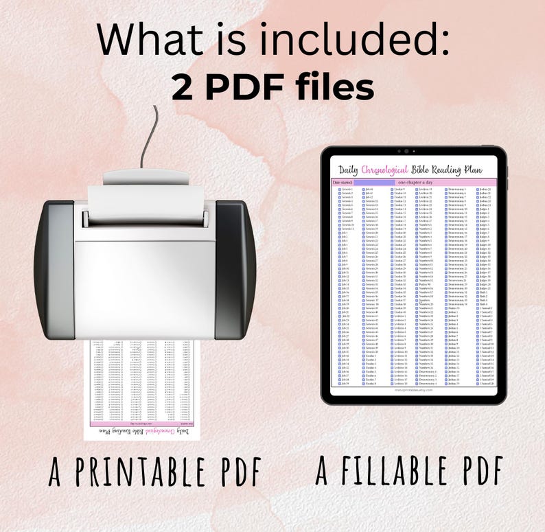 Chronological Order Bible Reading Plan Printable Bible Study Guide ...