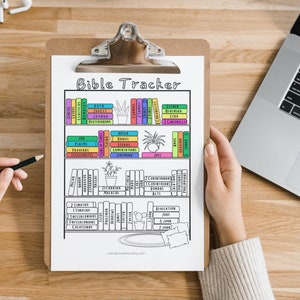 Books of the Bible Reading Tracker Bible Coloring Checklist Page Bible ...