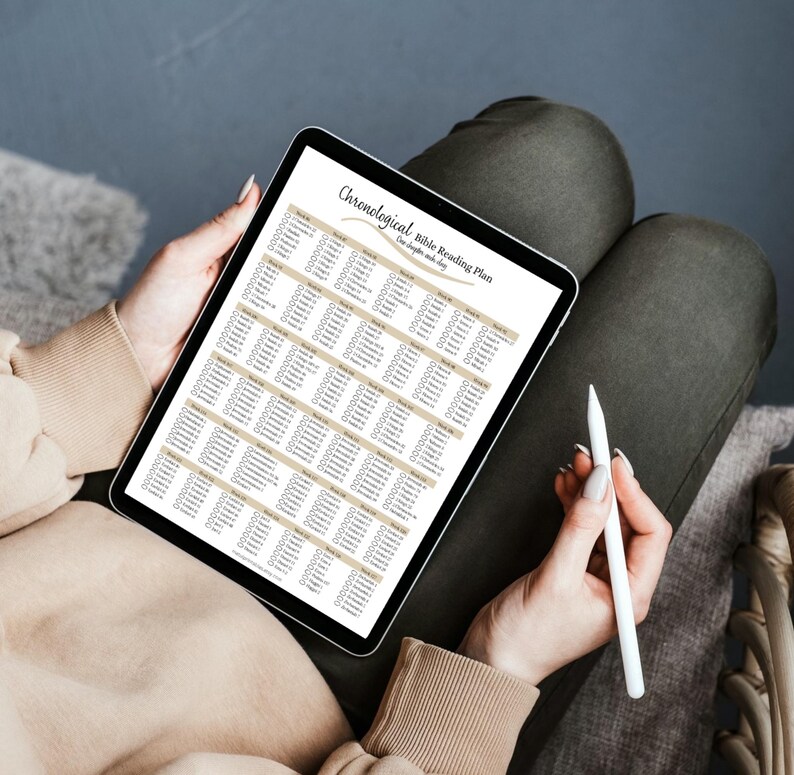 Daily Chronological Bible Reading Plan Bible Study Guide Checklist Printable Bible Reading ...