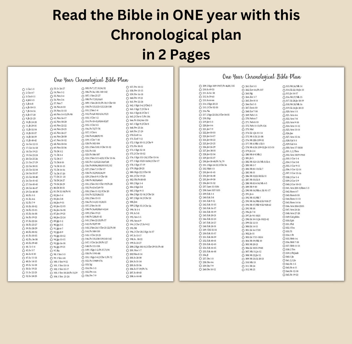 Chronological Bible Reading Plan Challenge One Year Bible Reading ...