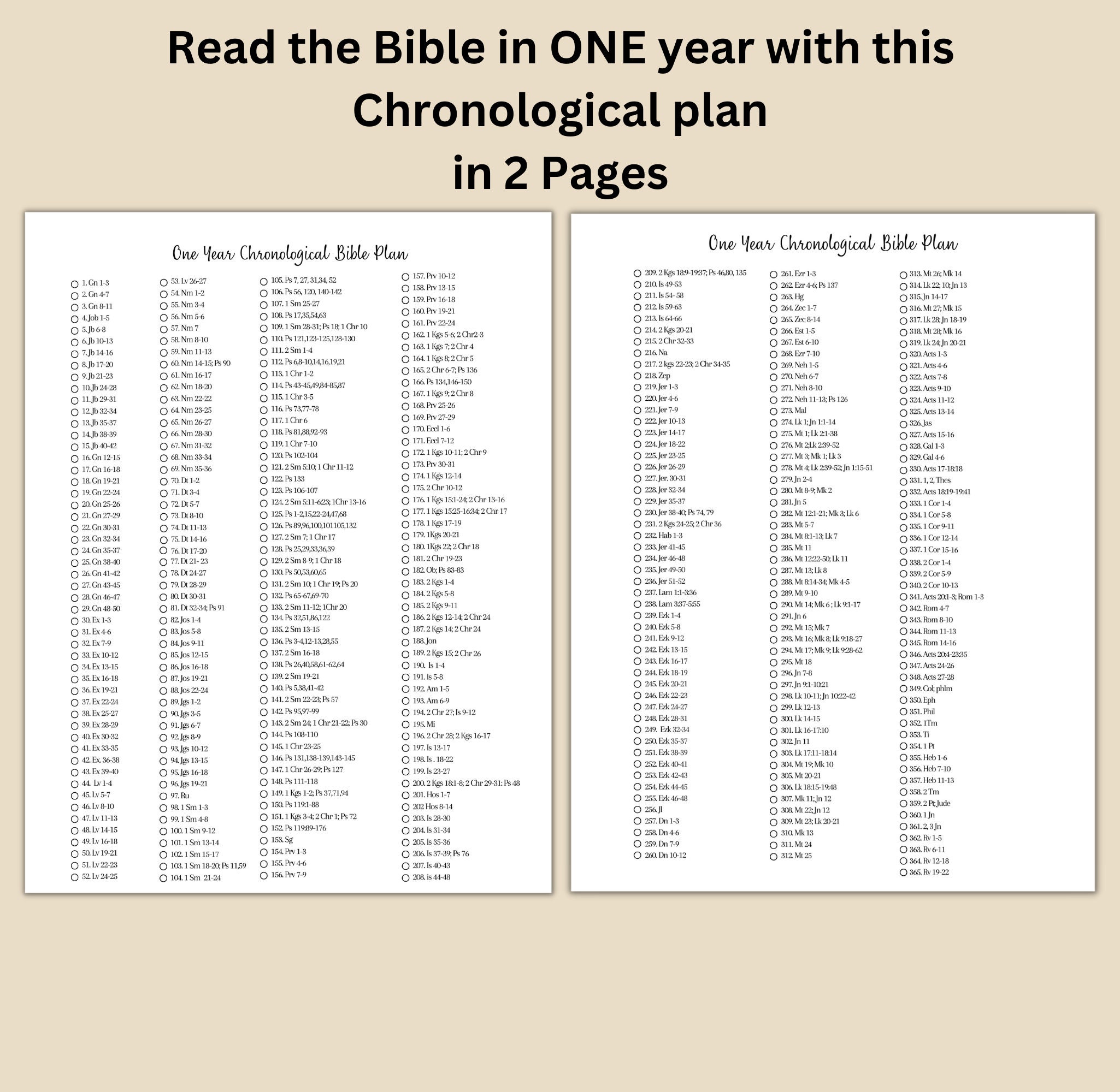 Chronological Bible Reading Plan Challenge One Year Bible Reading ...