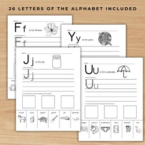 26 Letters Preschool Activity With Fine Motor Skills Practice Activity ...