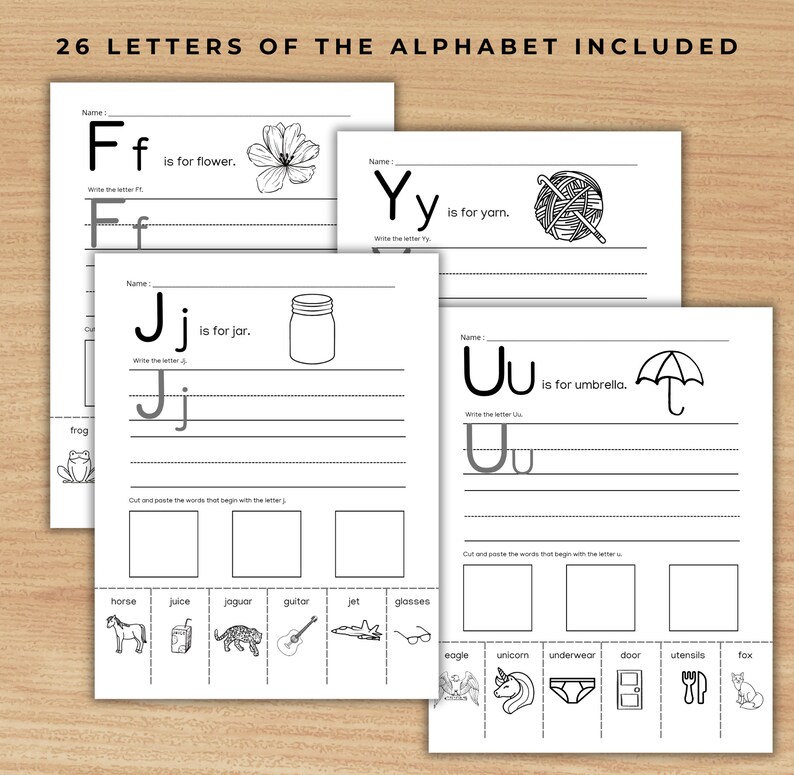 26 Letters Preschool Activity With Fine Motor Skills Practice Activity ...