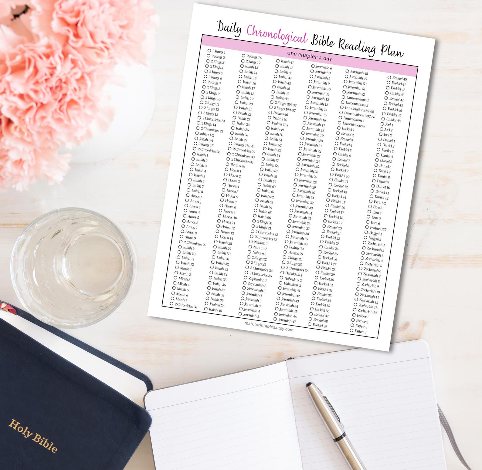 Chronological Order Bible Reading Plan Printable Bible Study Guide ...