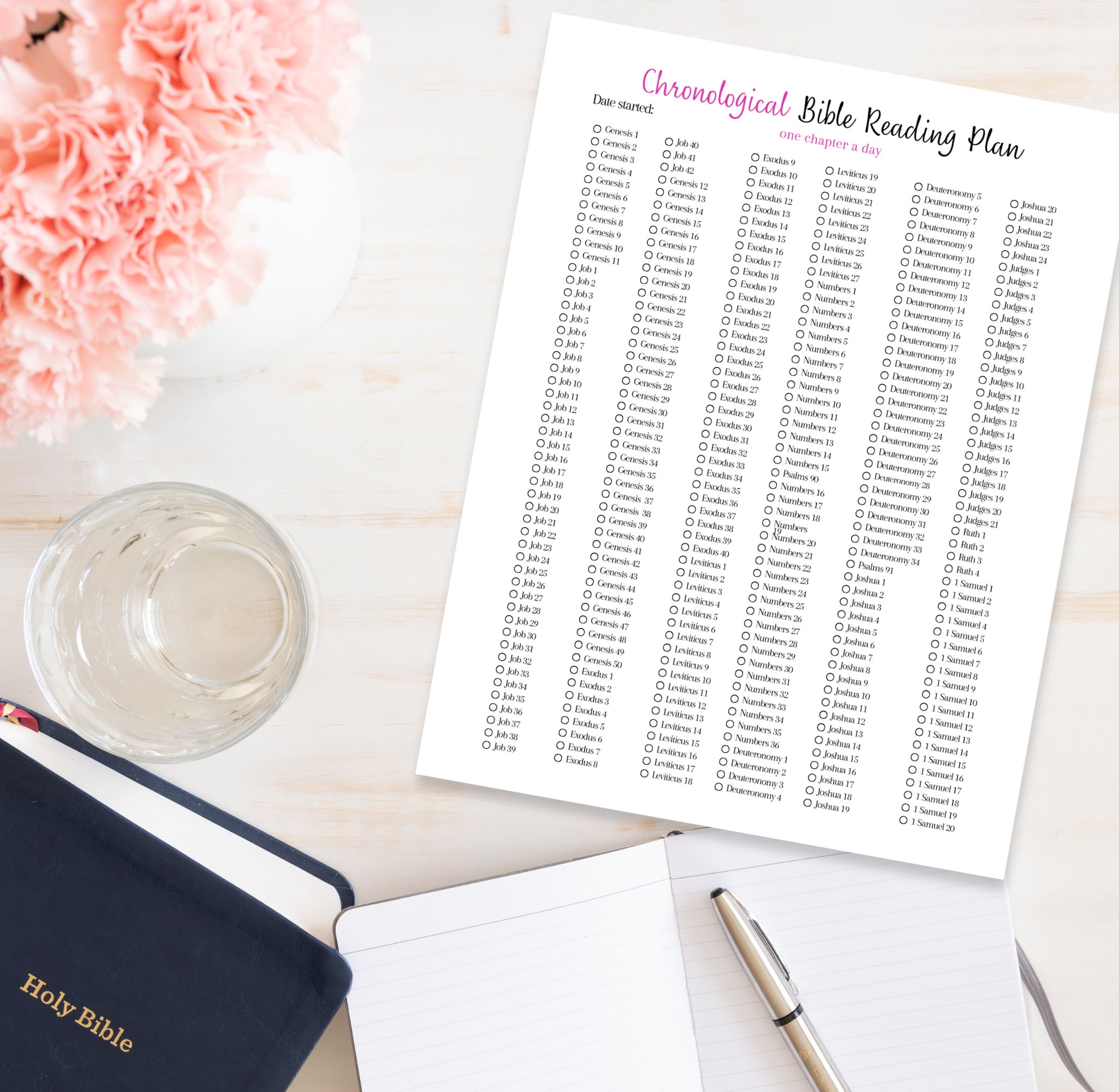 Chronological Order Bible Reading Plan Template Bible Study Guide ...