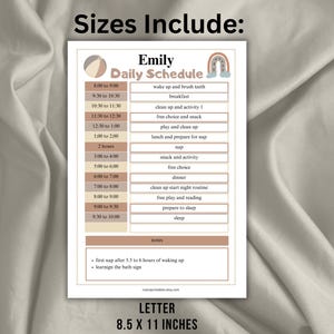 Personalize Child Daily Routine Template Homeschool Schedule for Mom ...