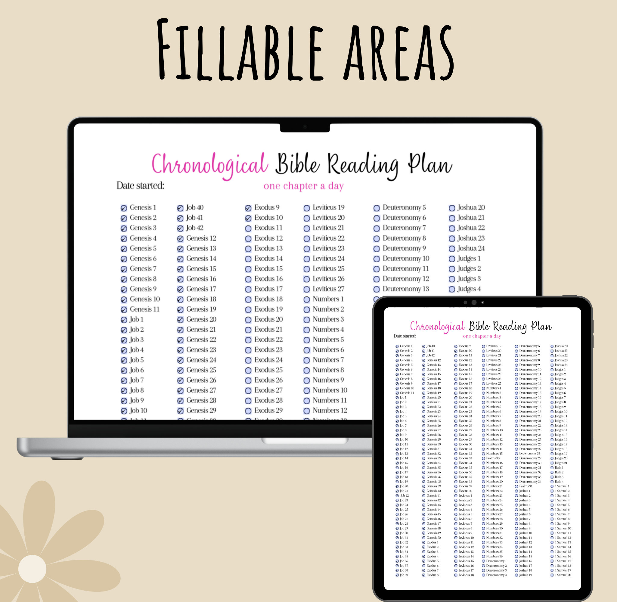 Chronological Order Bible Reading Plan Template Bible Study Guide ...
