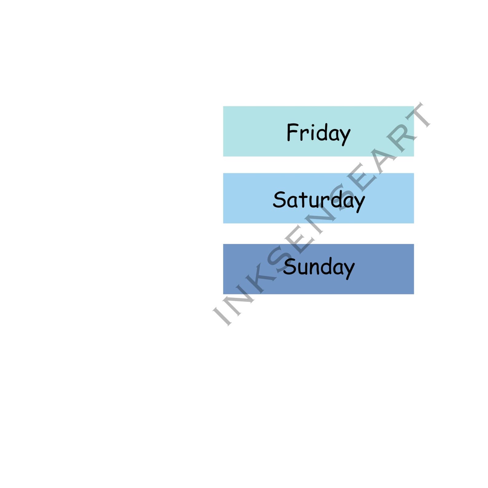Days of the Week Poster Weather Interaction Art Children's Wall Art ...