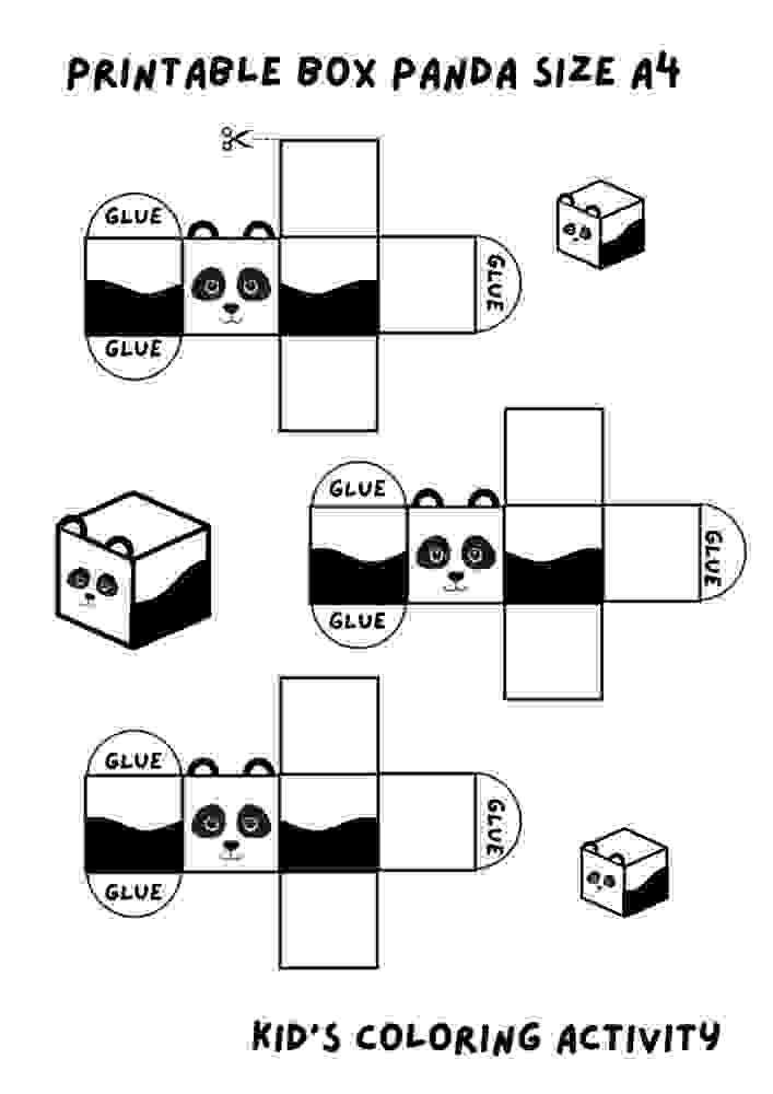Kids Coloring Activity Printable Animal Box Size A4 - Etsy