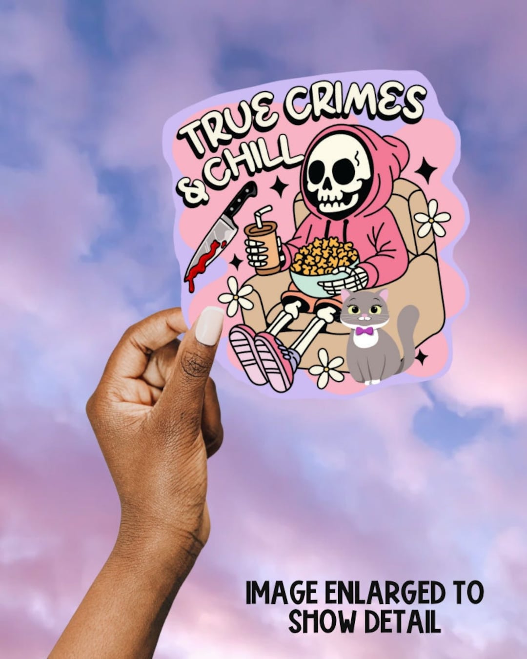 True Crime & Chill Sticker True Crime Sticker - Etsy