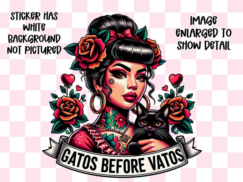 Gatos Before Vatos Sticker - Etsy