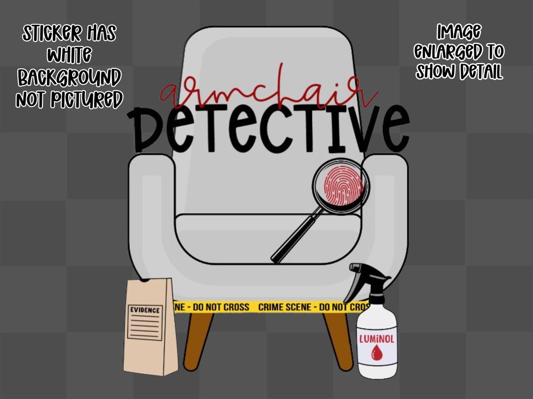 Armchair Detective Chair Sticker - Etsy