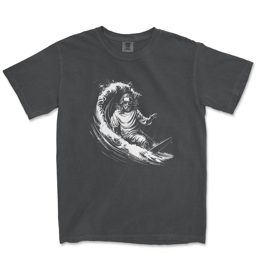 Surfer Jesus Christ, Surfer Tshirt, Funny Jesus Shirt, Funny Tees, Gift ...