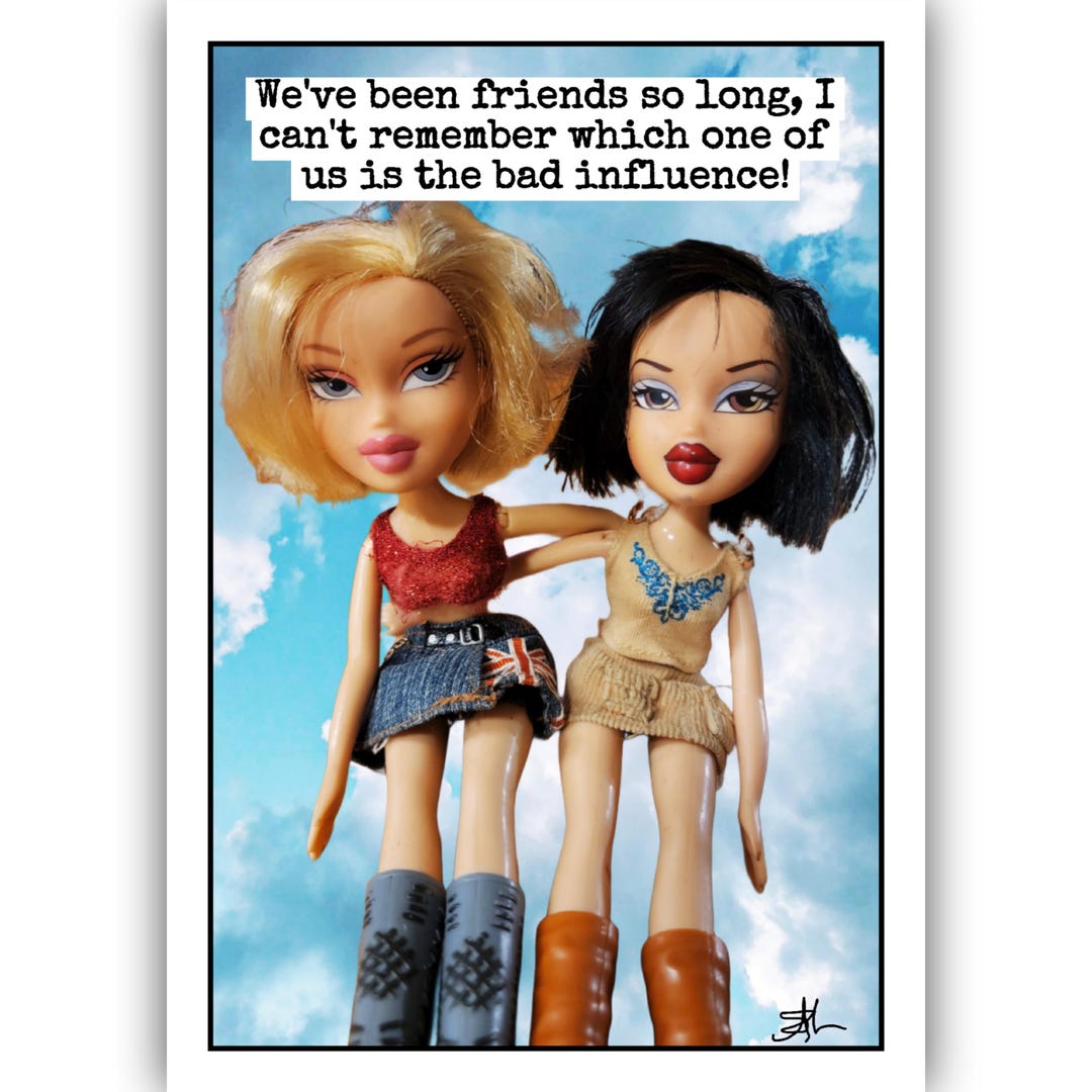Funny Bad Influence Friend Creepy Doll Card - Etsy