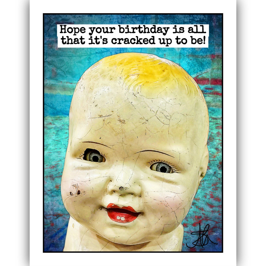 Birthday Hope! Creepy Doll Card - Etsy