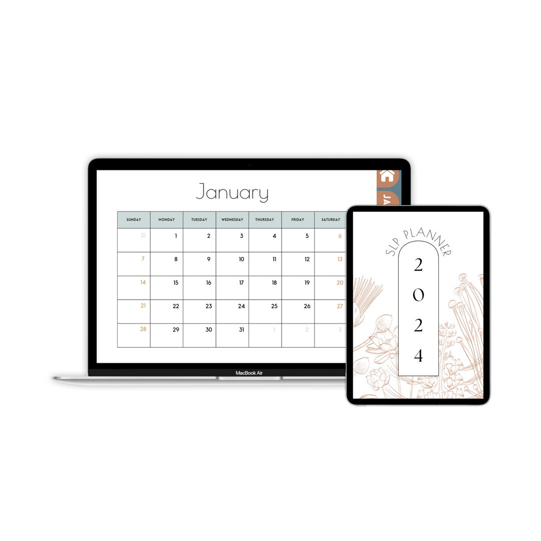 SLP Digital Planner 2024 - Stencil Floral - Etsy