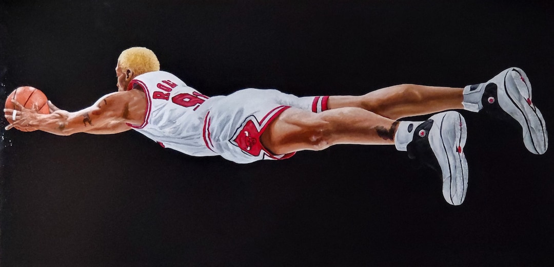 Original Dennis Rodman Painting - Etsy