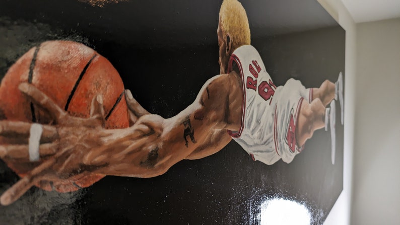 Original Dennis Rodman Painting - Etsy
