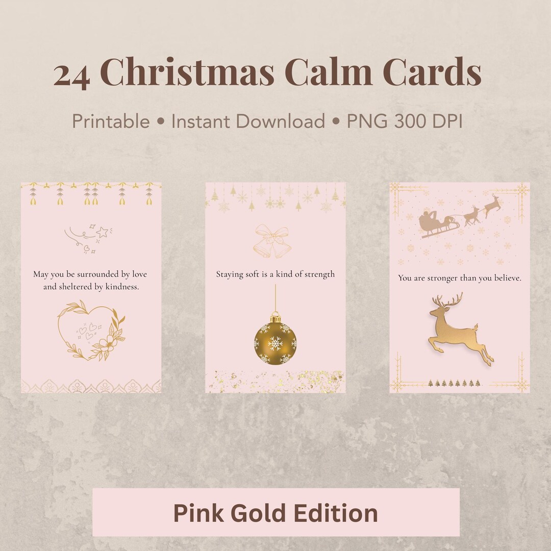 Christmas Affirmation Cards • Printable Holiday Calm Quotes (digital ...
