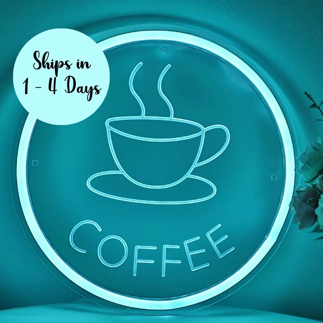 Coffee Bar Sign, Coffee Station Sign, Neon Coffee Sign, - Etsy