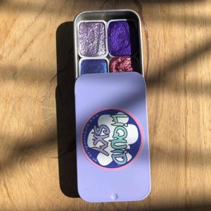 Purple Violet 5 Color Quarter Pan Handmade Watercolor Palette ...