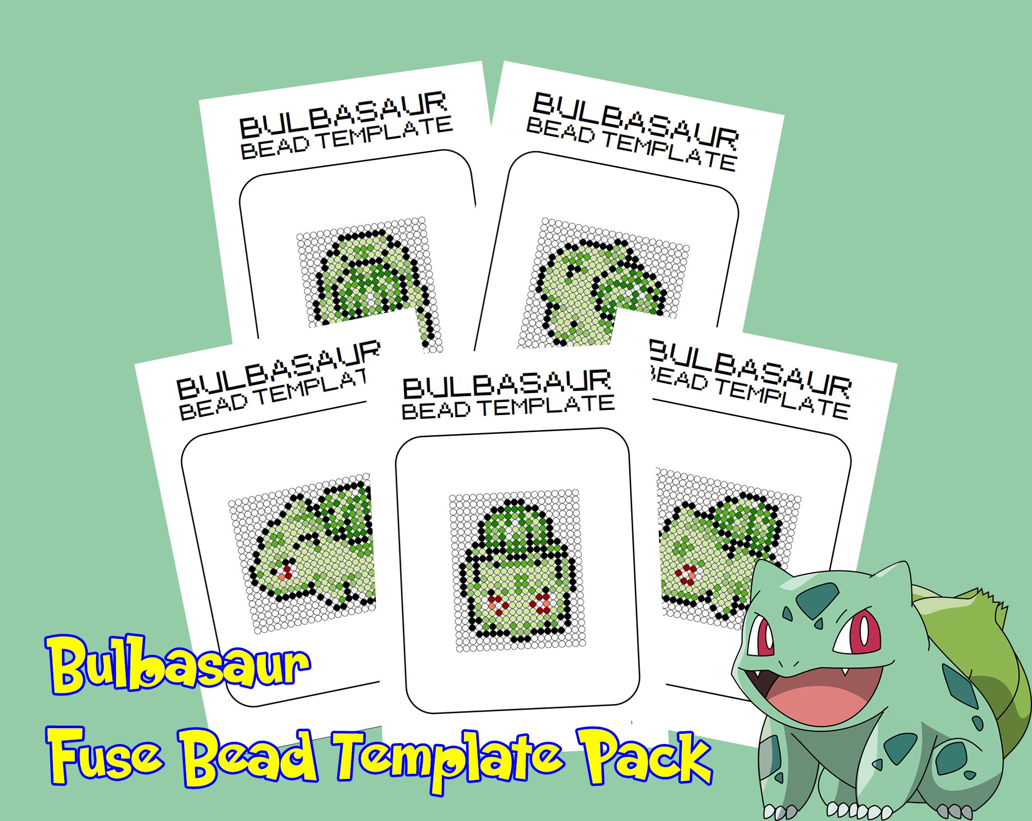 Bulbasaur Printable Fuse Bead Pattern - Etsy