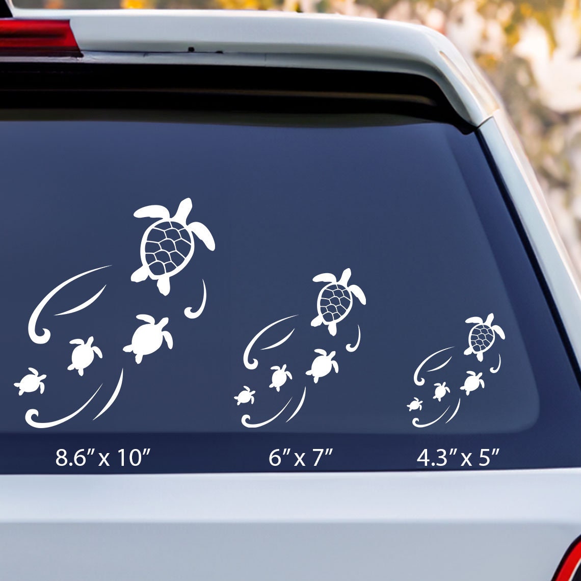 Sea Turtle Family Car Decal or Laptop Sticker - Etsy