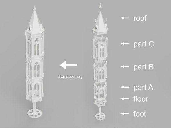 3D Printed Gothic Monument Model - Etsy Canada