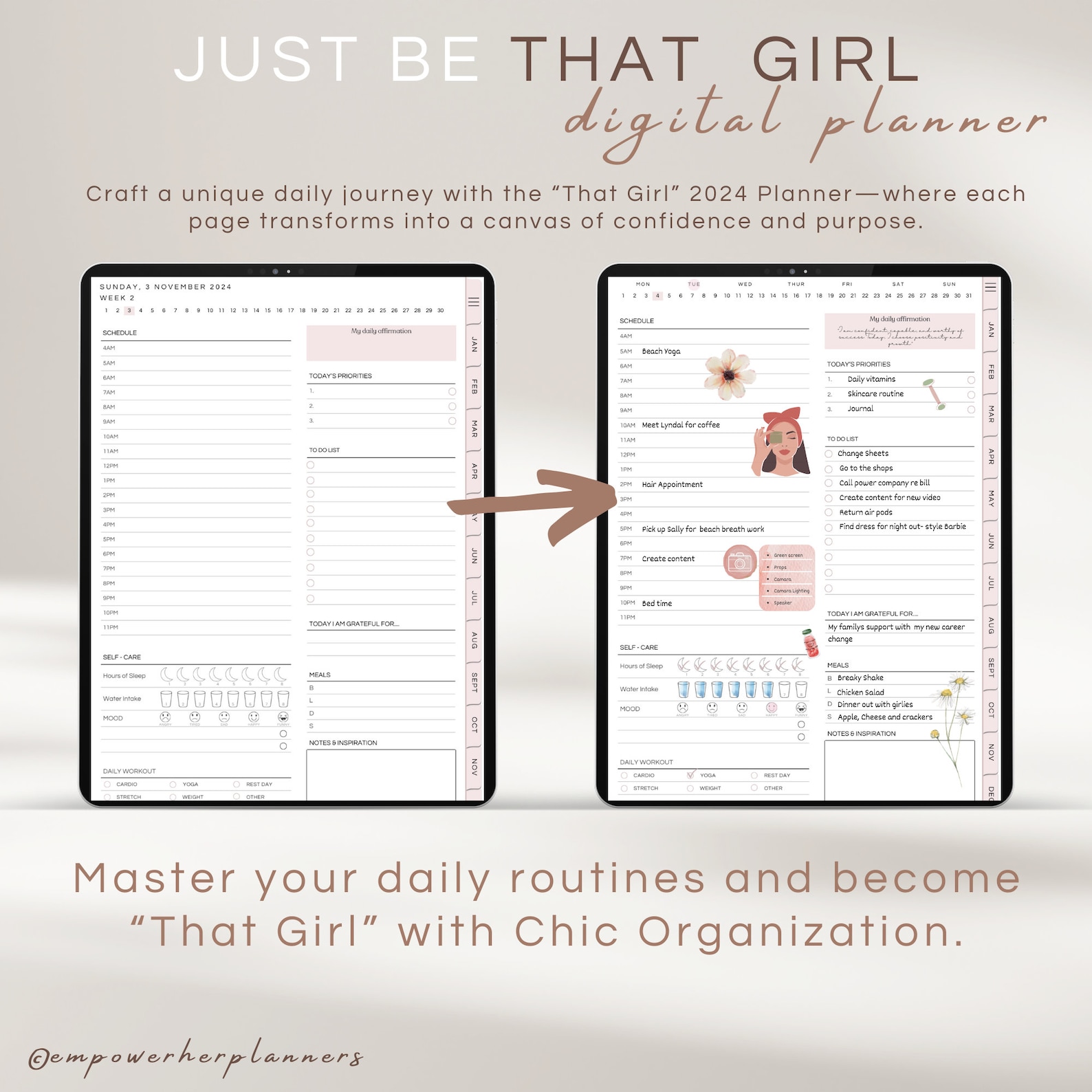 2024 Planner, ADHD Digital Planner, 2024 Digital Planner, That Girl ...