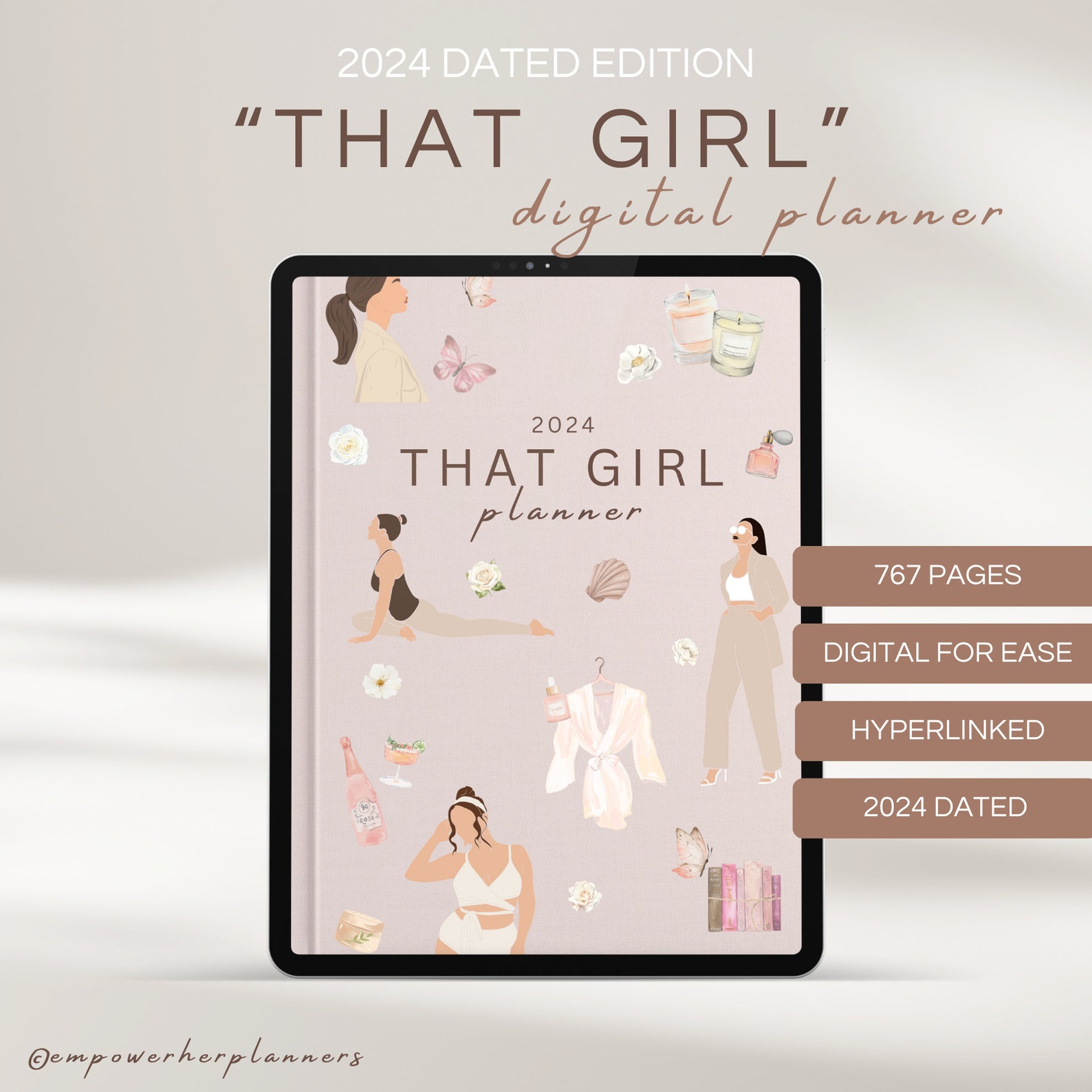 2024 Planner, ADHD Digital Planner, 2024 Digital Planner, That Girl ...