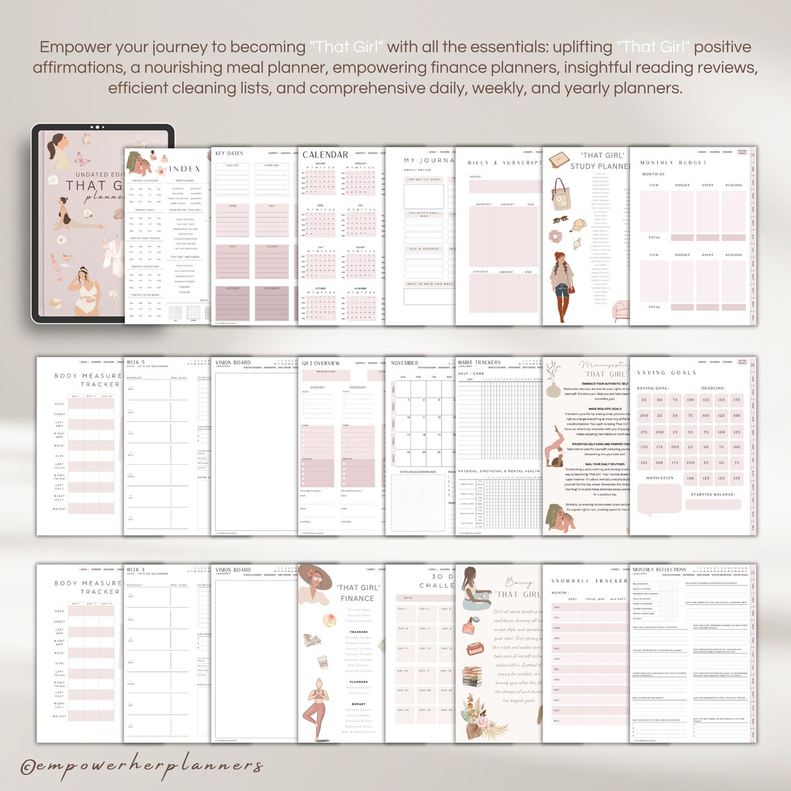 2024 Planner, ADHD Digital Planner, 2024 Digital Planner, That Girl ...