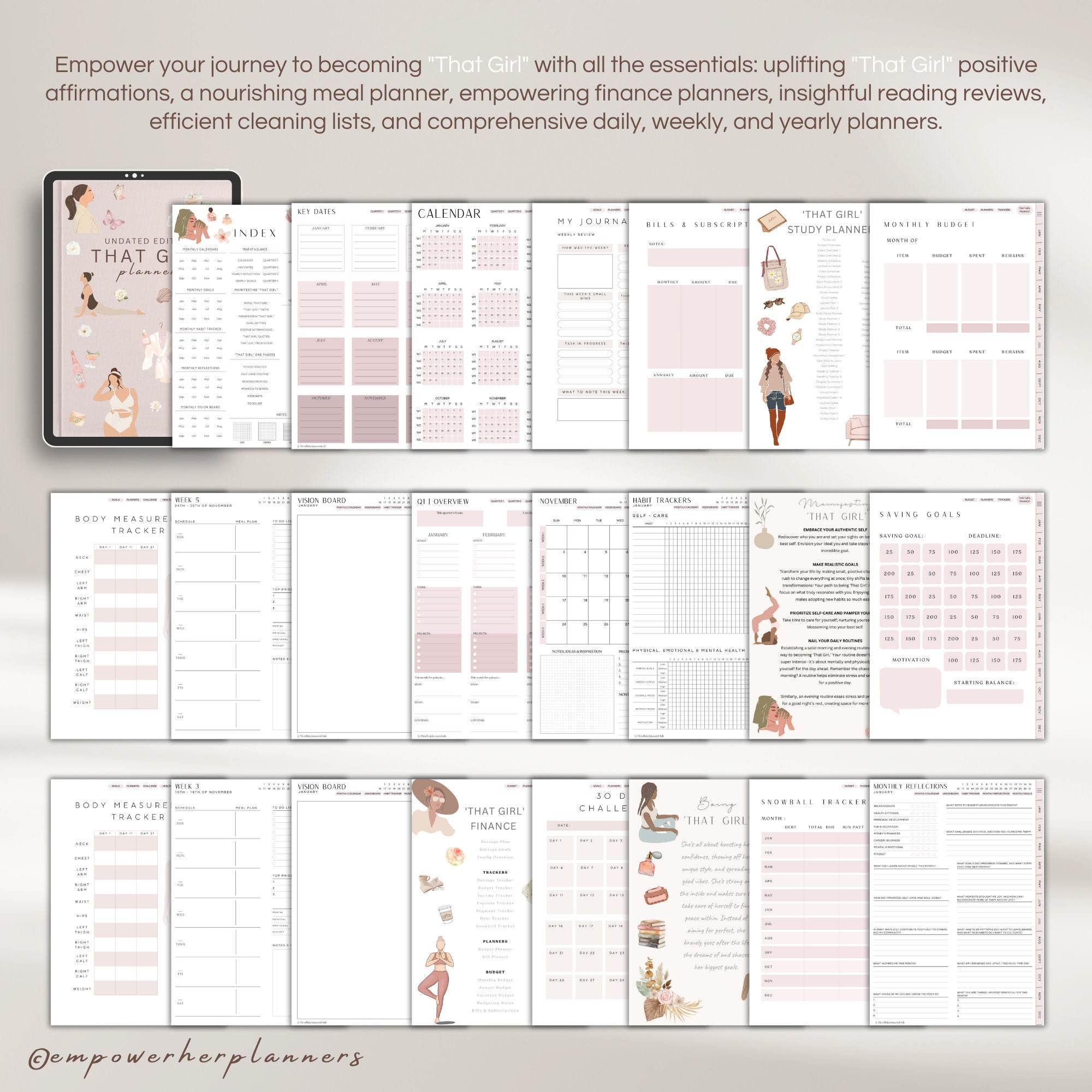 2024 Planner, ADHD Digital Planner, 2024 Digital Planner, That Girl ...