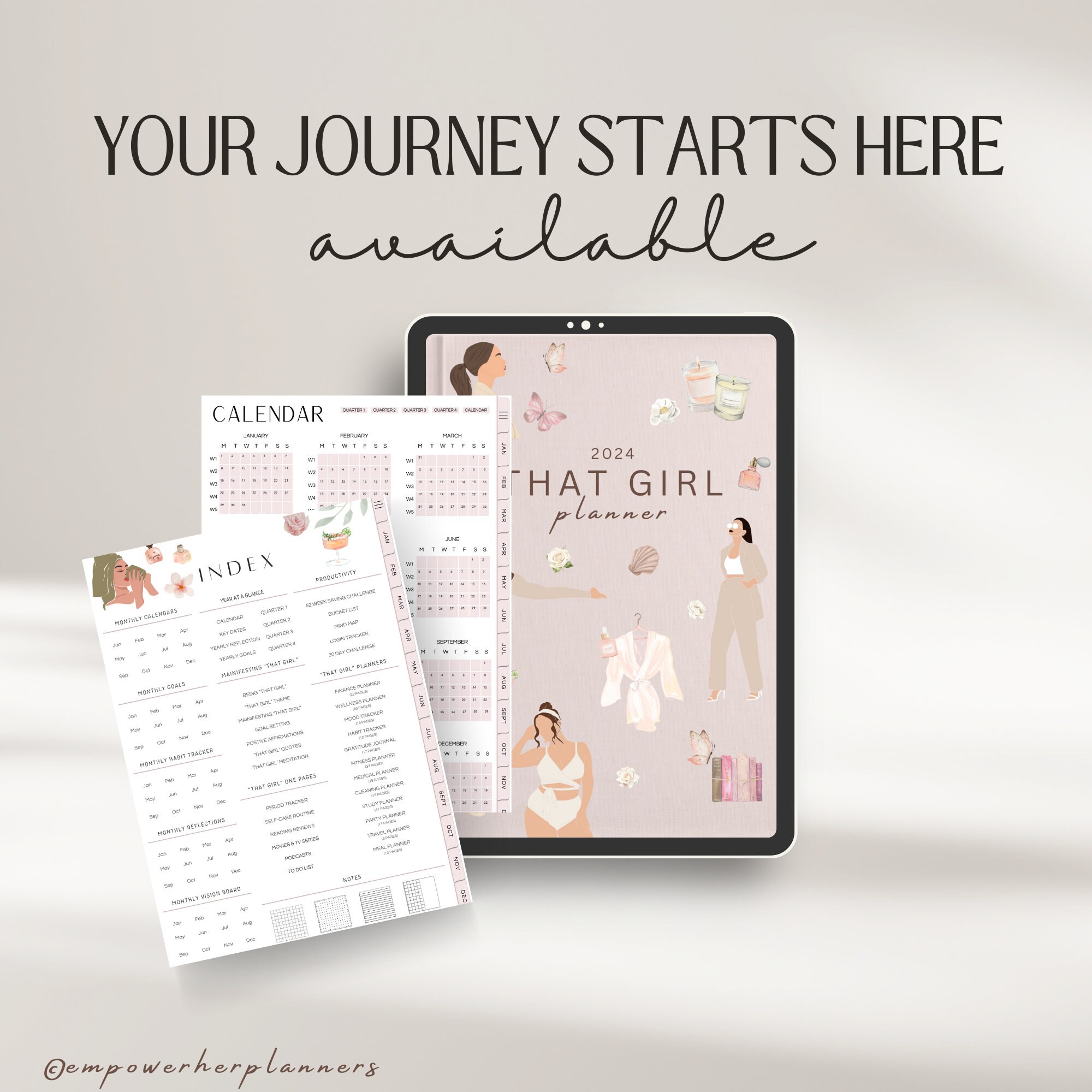 2024 Planner, ADHD Digital Planner, 2024 Digital Planner, That Girl ...