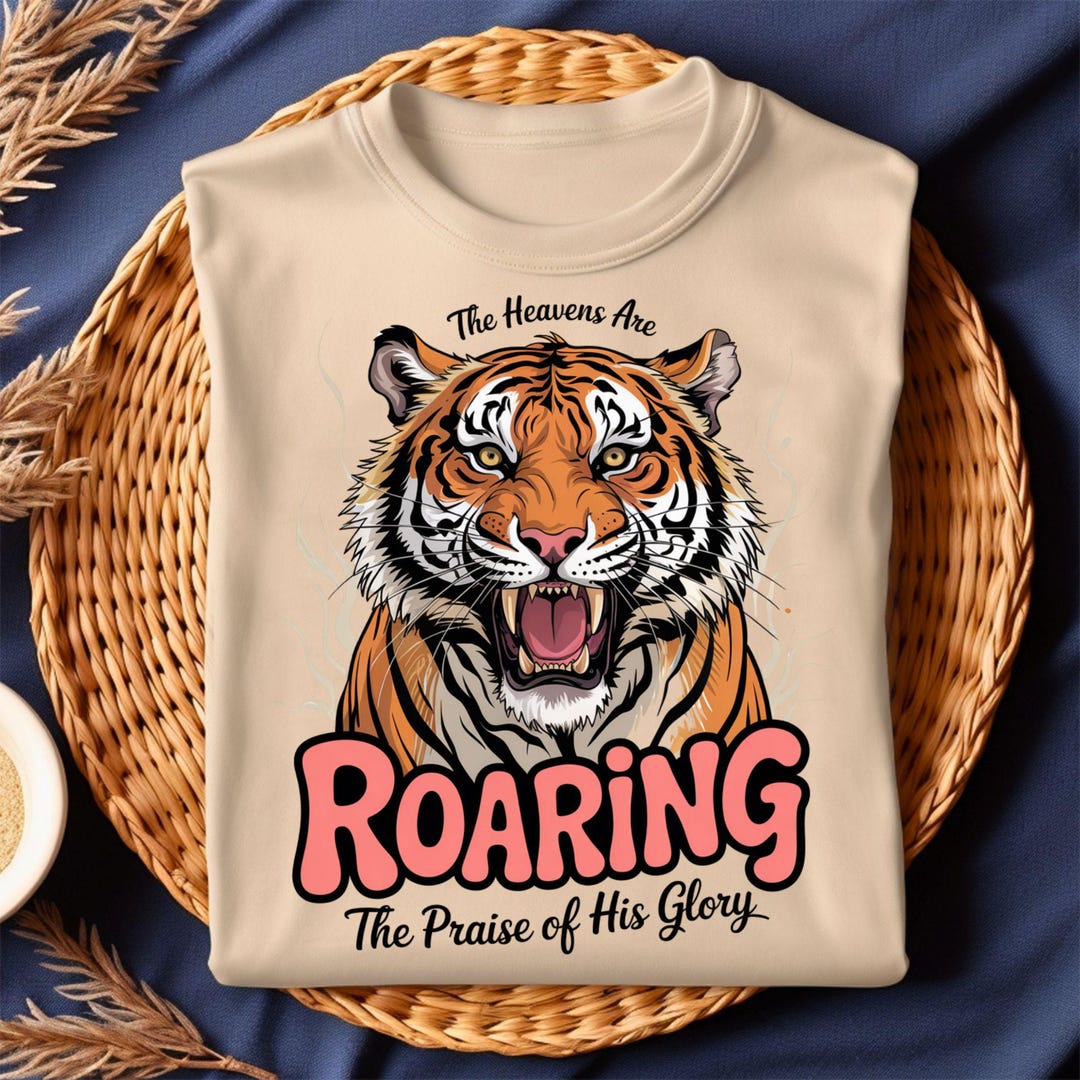 Tiger Roaring PNG | Religious Sublimation Design | the Heavens Are ...