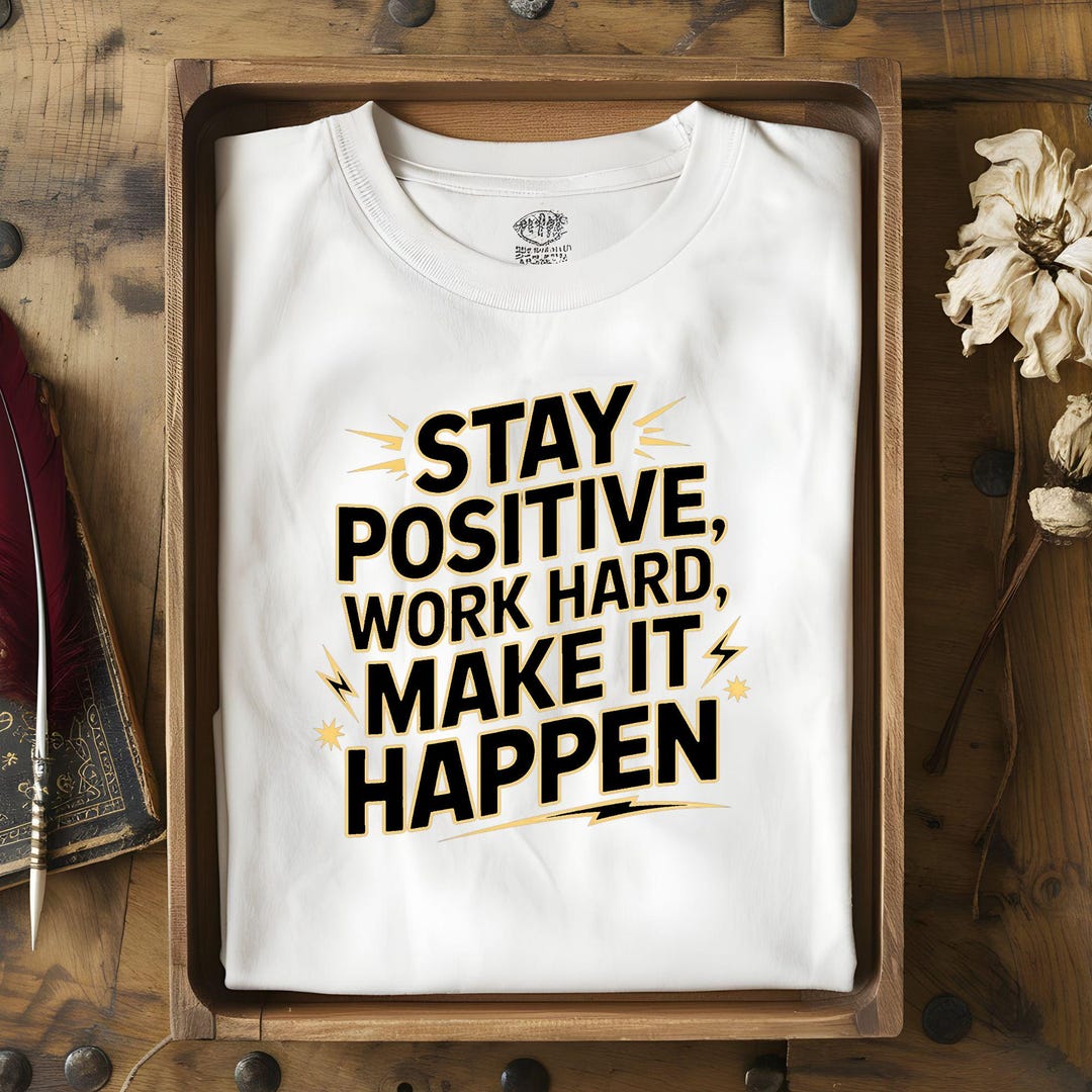Stay Positive Work Hard Make It Happen PNG, Inspirational Png ...