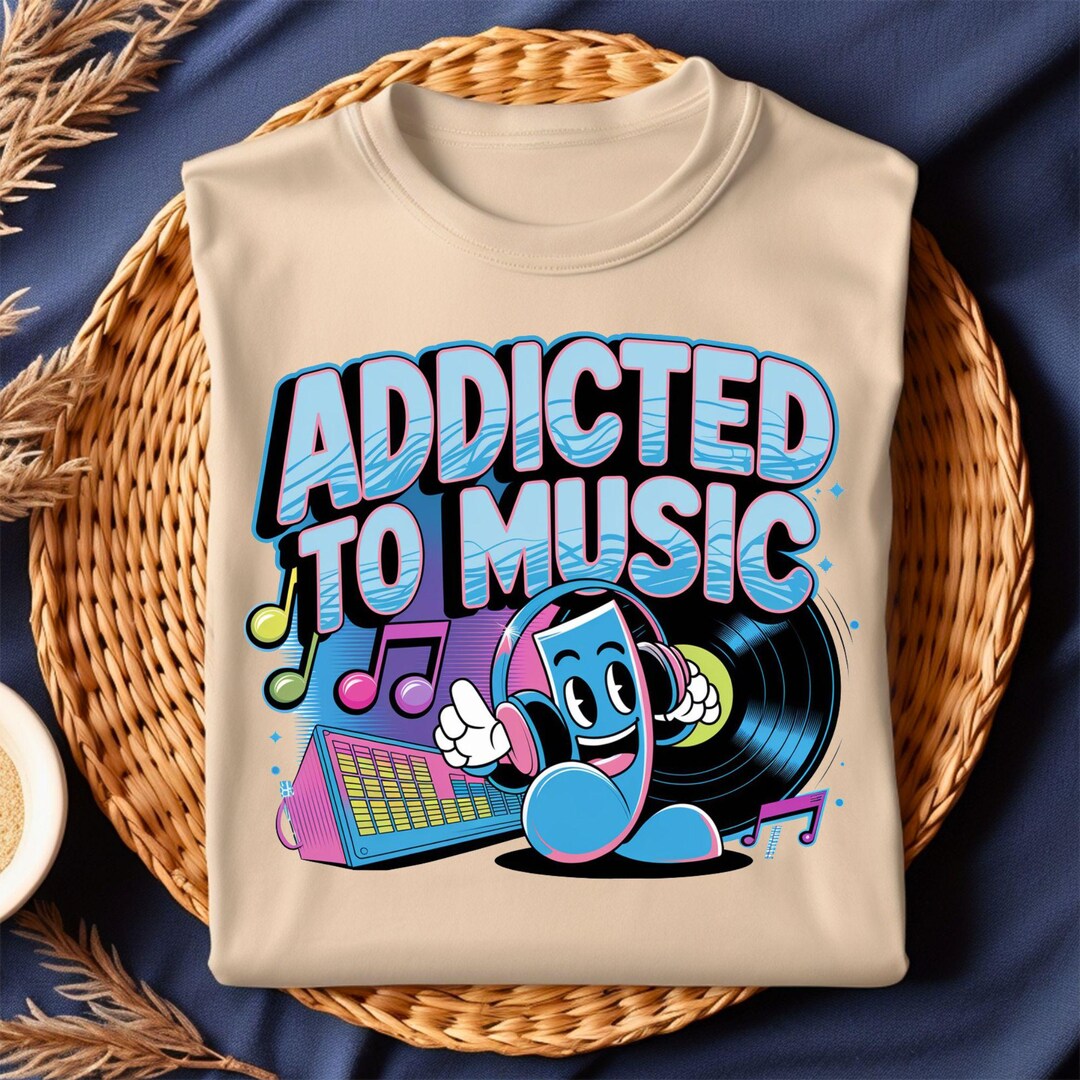 Addicted to Music Png, Urban Sublimation Design, Blue Graffiti Hip Hop ...