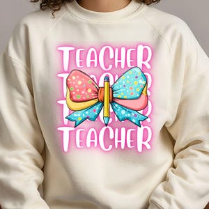 Coquette Teacher Png, Teacher Appreciation Png, First Day of School Png ...