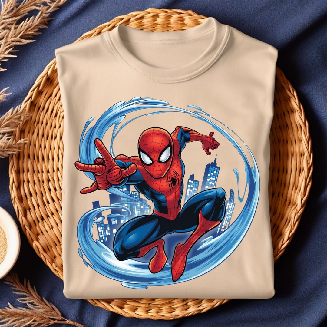 Superhero PNG, Spidey Hero Splash and Watercolor Png, Kid Superhero Png ...