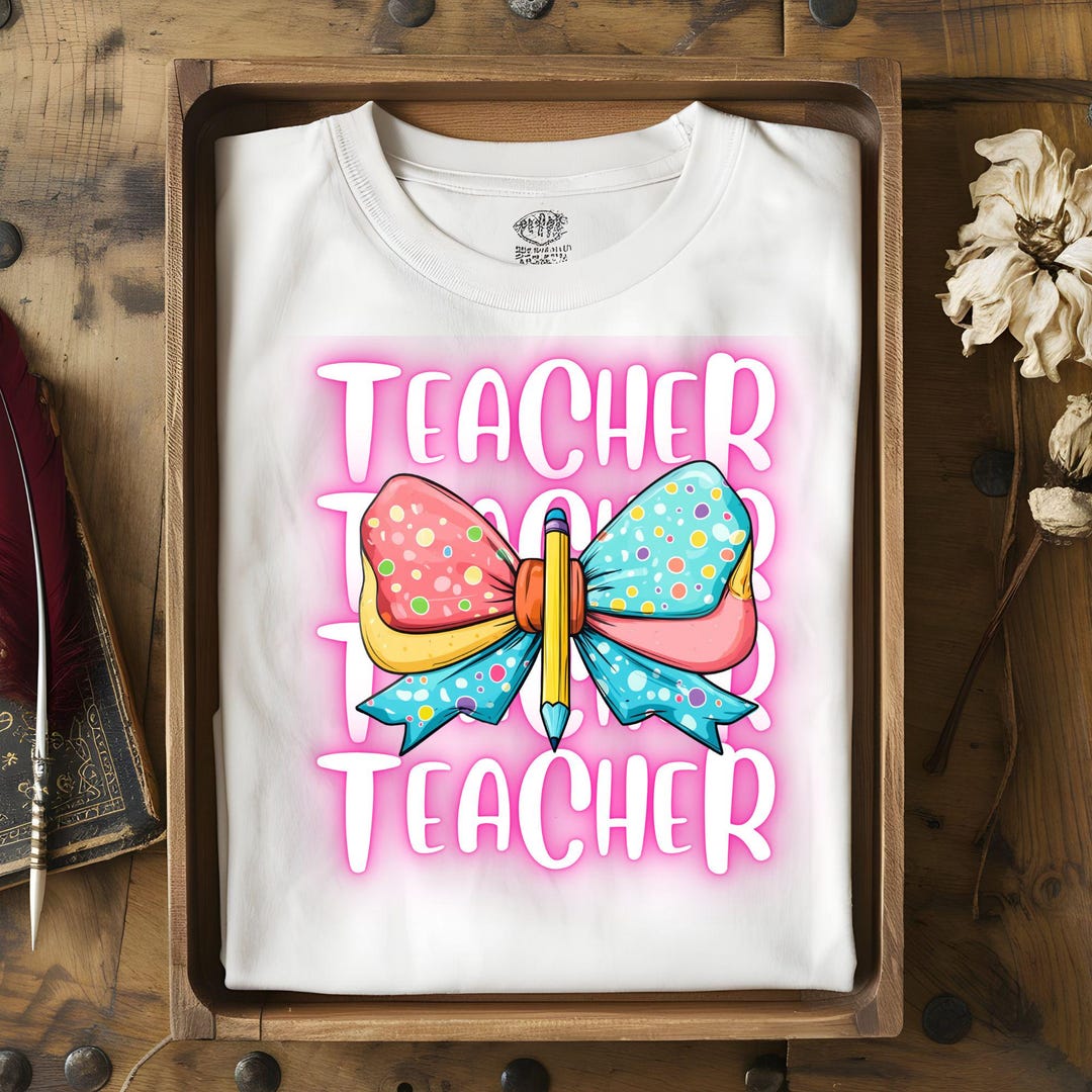 Coquette Teacher Png, Teacher Appreciation Png, First Day of School Png ...