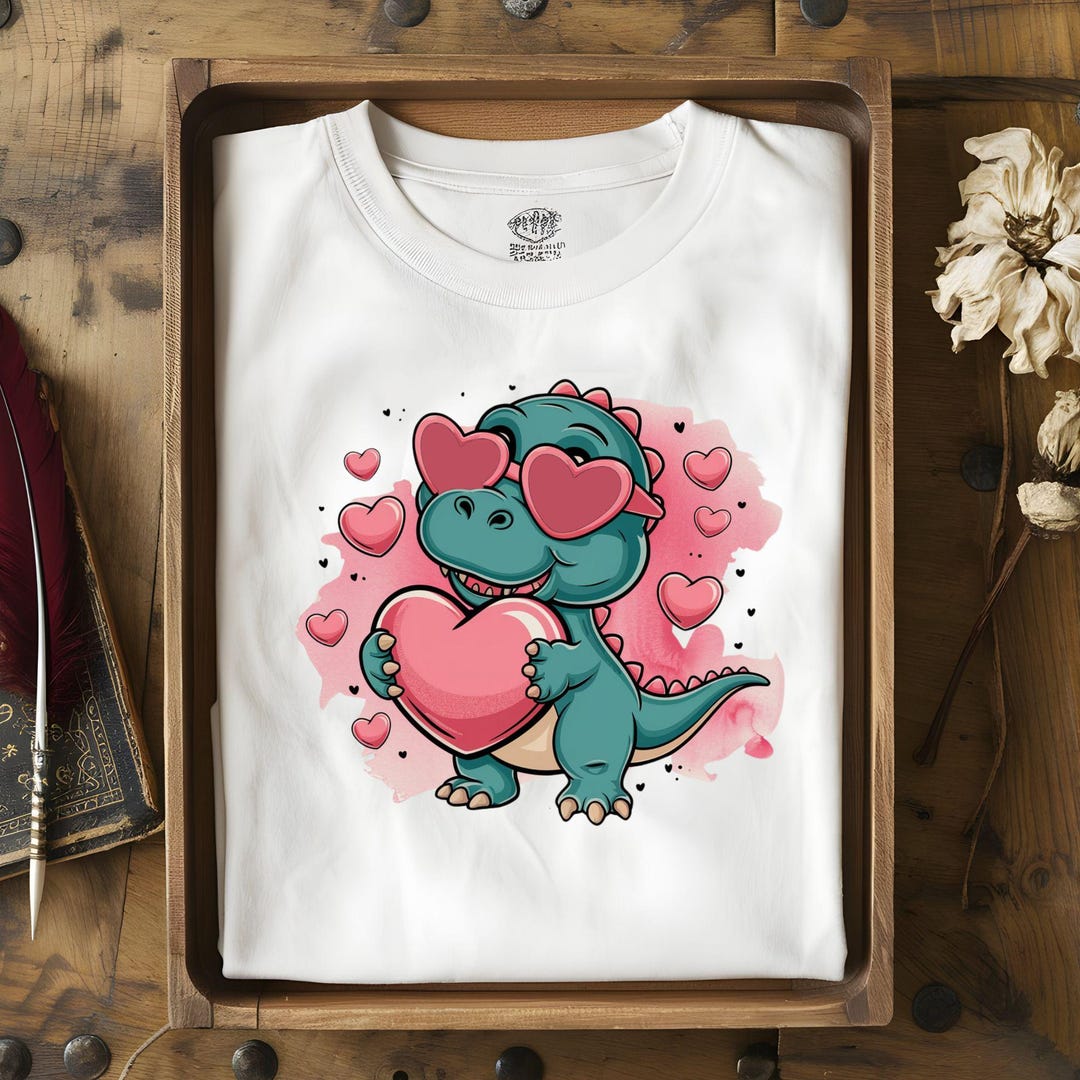 Valentine's Day T-rex Png, T-rex Valentine Png, Dinosaur Love Png ...