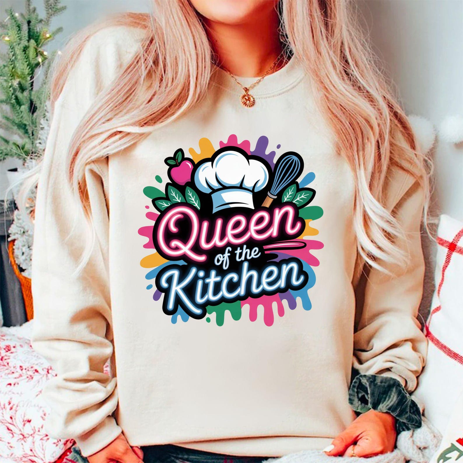 Queen of the Kitchen PNG | Colorful Cooking Sublimation Design | Chef ...