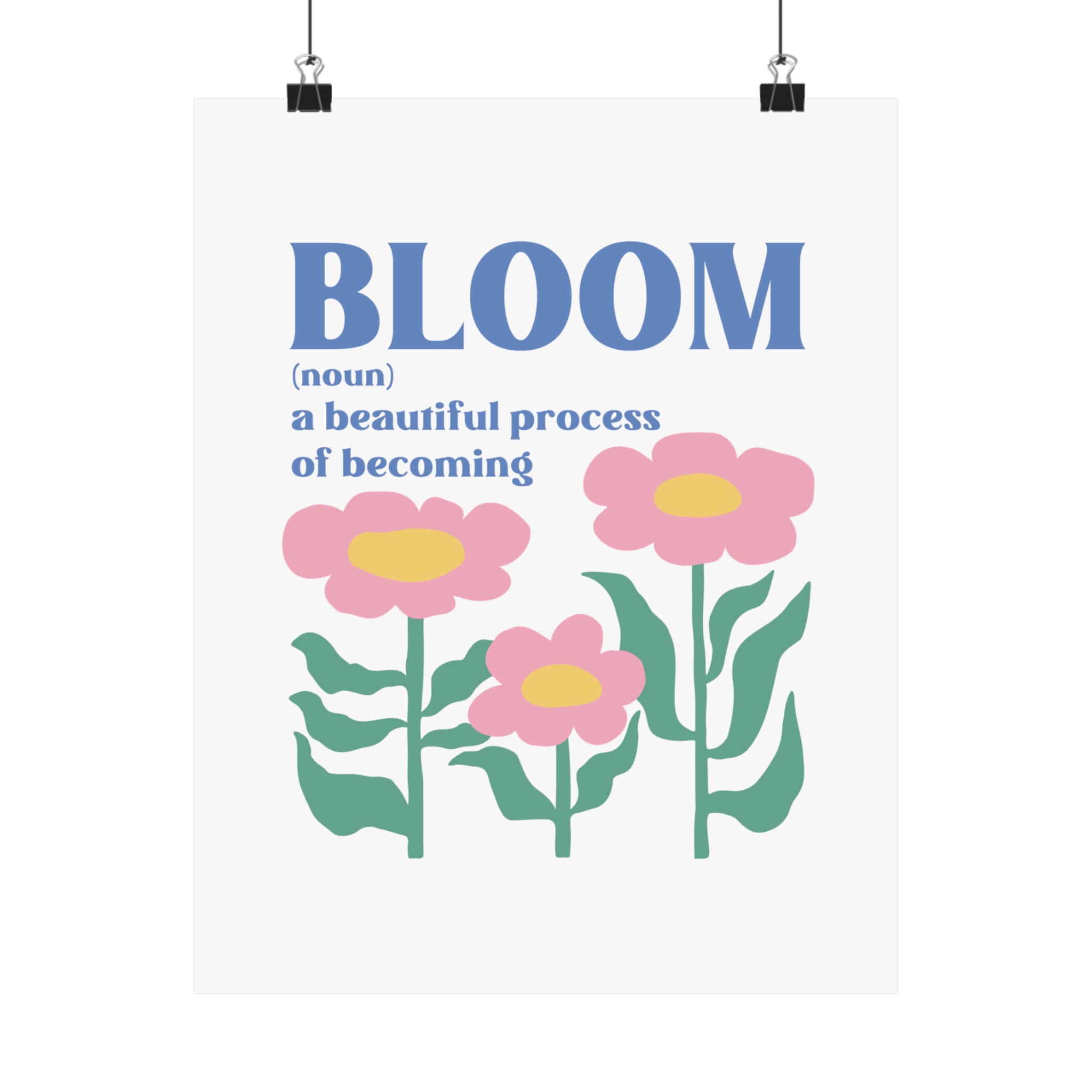 Bloom Boho Floral Poster, Pastelle Flower Market Poster Print, Boho ...