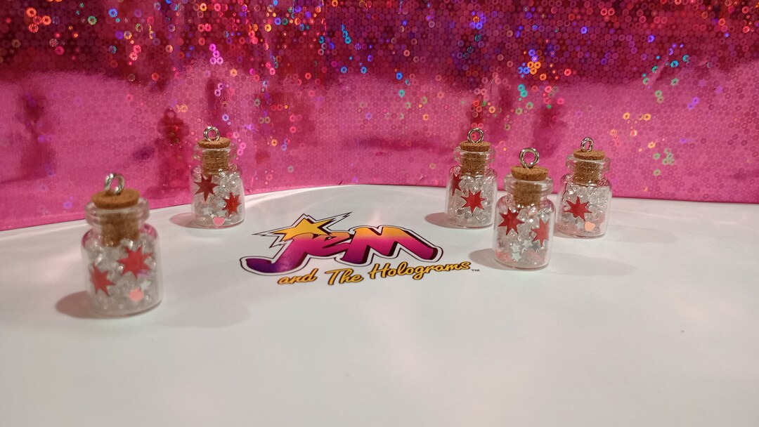 Custom Made Jem and the Holograms Bottled JEMSTAR Charm Pendant pendant ...